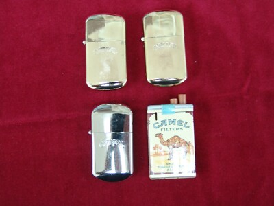Four Camel Lighters consisting of 3 Flint Lighters & 1 Camel Pack ...