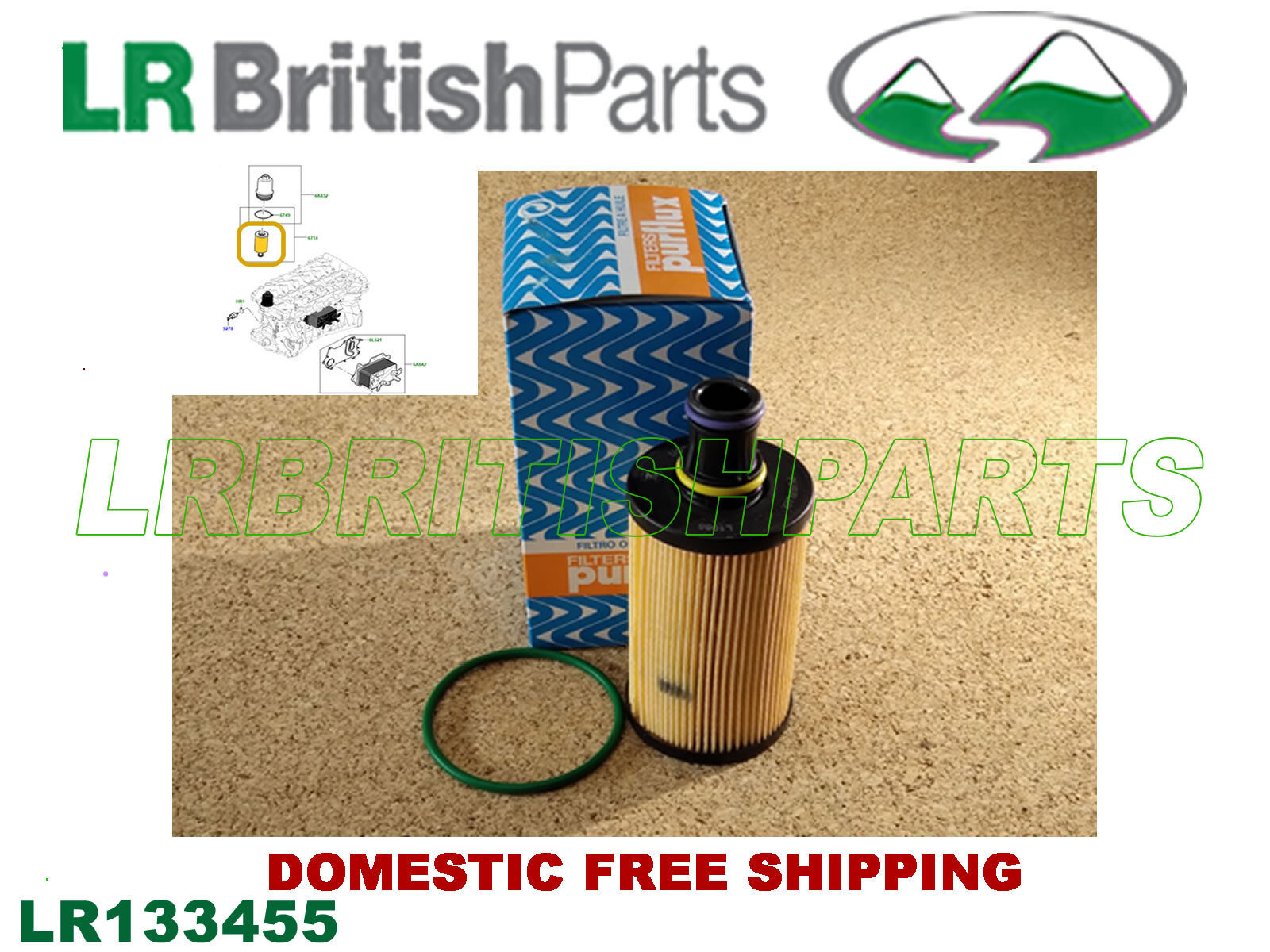 Land Rover Range Rover Velar Defender Sport 3.0L Oil Filter LR133455 ...