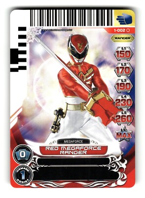 2012 Power Rangers Trading Card Game Red Megaforce Ranger #1-002 | eBay ...