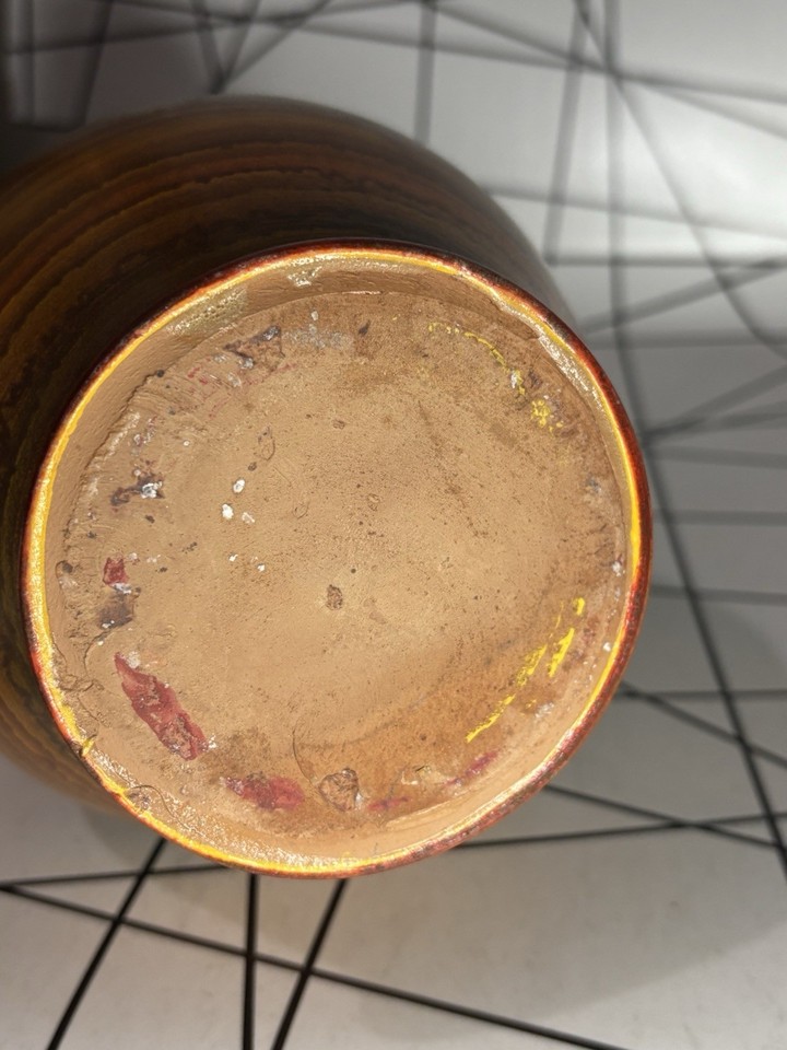 Vintage Teramundi Hand Made Coin Money Saving Jar Earth Colours Tones ...