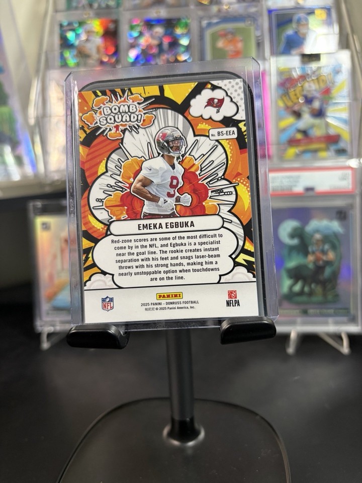 2025 Panini Donruss Emeka Egbuka Bomb Squad Rookie Card Tampa Bay Buccs ...