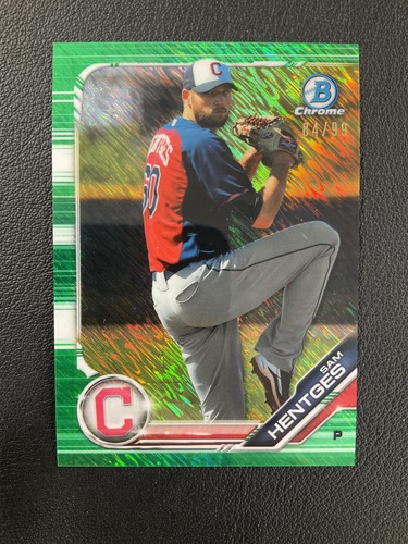 2019 Bowman Chrome #BCP-246 Sam Hentges Prospects Green Shimmer ...