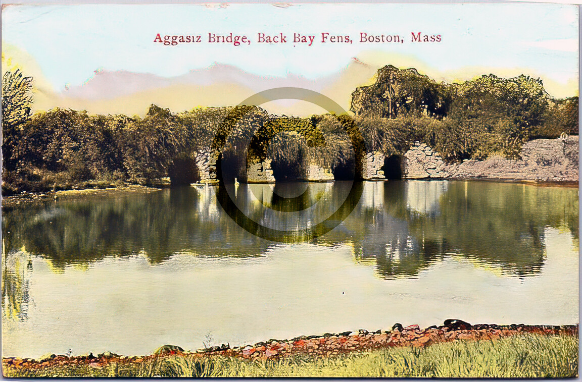 Agassiz Road bridge Back Bay Fens Boston MA © 1915 | eBay