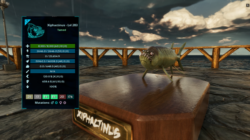 ARK Survival Ascended PvE - *ADULT TOP STATS* Xip | Xiphactinus 658% MD ...
