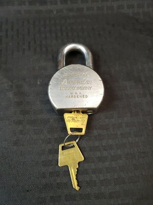 Vintage 2".5 American Lock Company Hardened Pad Lock Series #700 with 2 ...