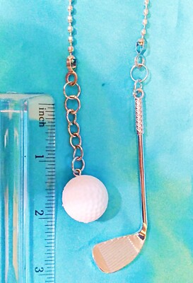 Set of Two ~ Golf Club & Ball Metal Resin ~ Ceiling Fan Pulls | eBay