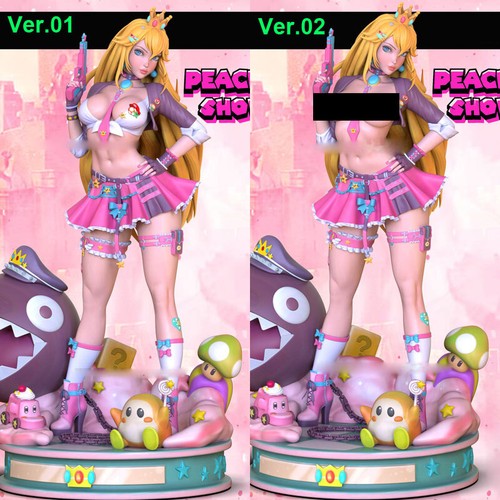 Peach Police Princess 3D Print Garage Kit Figure Model Kit Unpainted ...