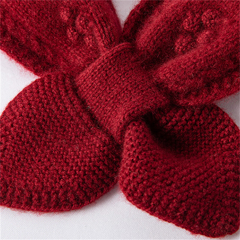 Winter Lady 100% Knit Pure Cashmere Kerchief Short Scarf Decoration ...