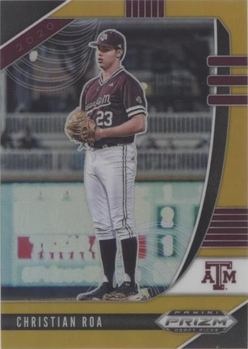 2020 Panini Prizm Draft Picks - Christian Roa #PDP48 Gold Prizm /10 (RC ...