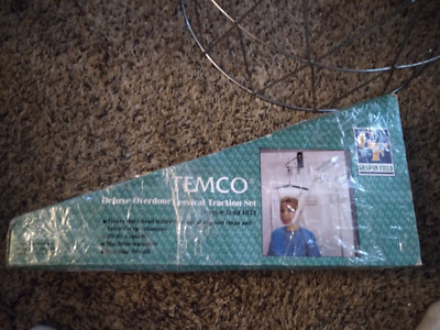 Temco Deluxe Overdoor Cervical Traction Set Model #32-GF1871 New In Box ...