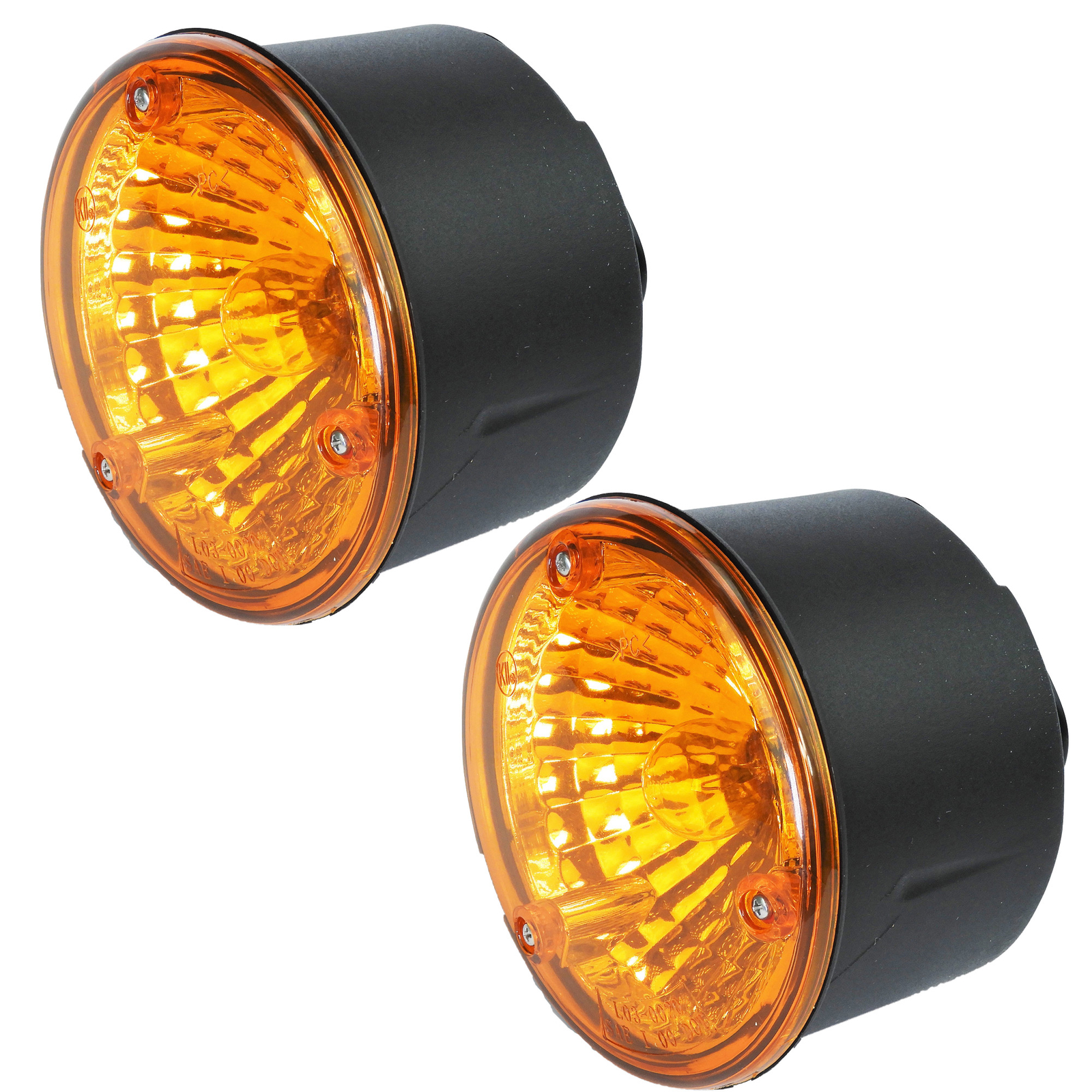 New 1 Pair (2) Round Turn Signal 4" Amber With Incandescent Bulb | eBay