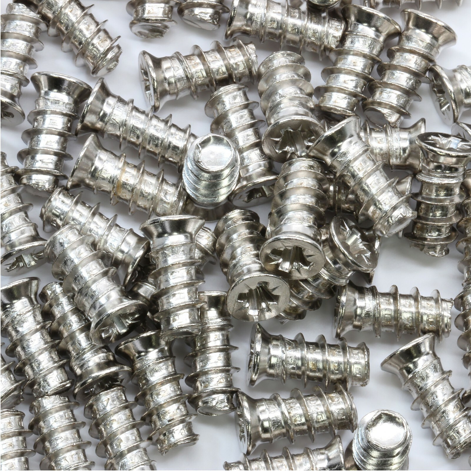 100 Pack #6mm x 13mm Pozi Cross Flat Head Euro Screws Type B Point ...