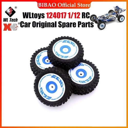 4Pcs Front and Rear Wheel Tire Tyre Wltoys 1/12 124017 124016 124008 1/ ...