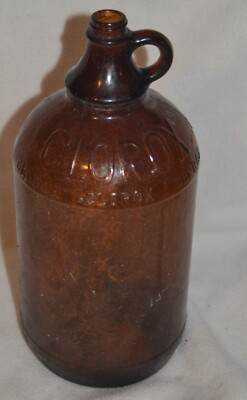 Vintage Glass Clorox 1/2 Gallon Jug Amber Brown | eBay