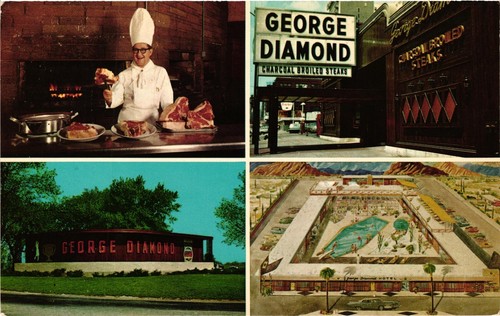 Vintage Postcard - George Dimond Charcoal Broiled Steaks Restaurant ...