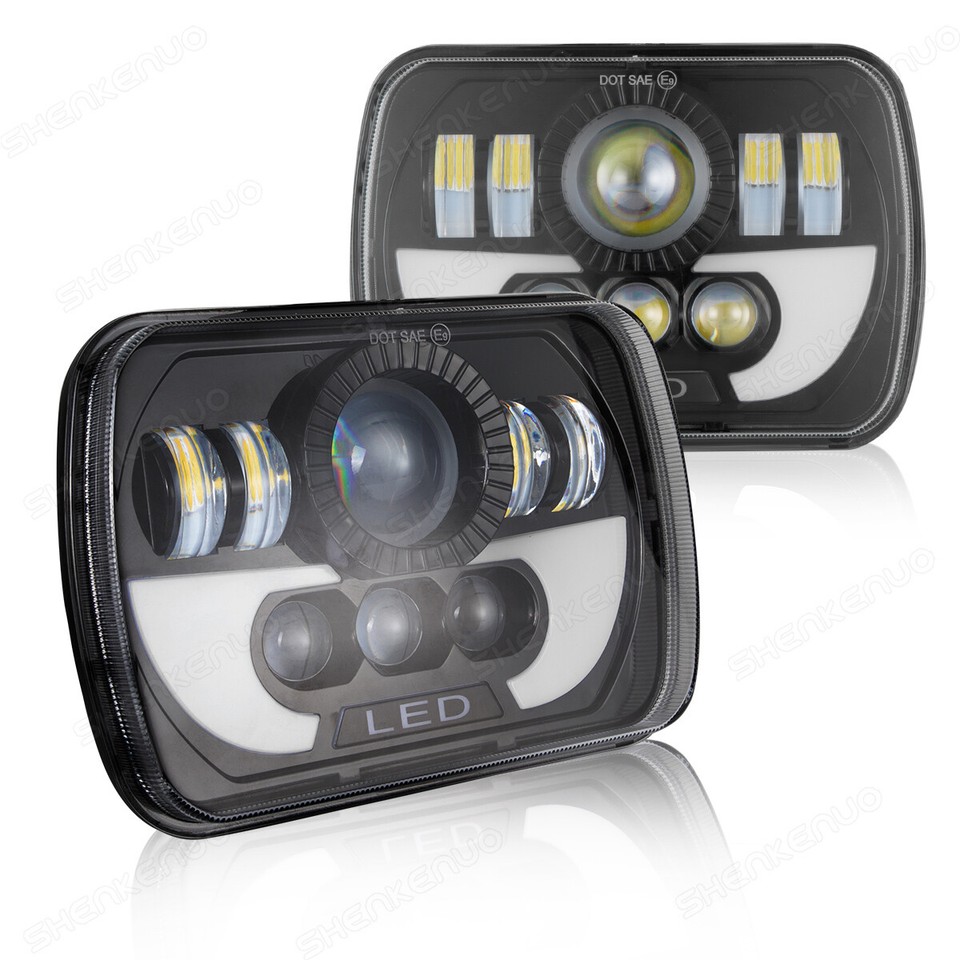 Pair 7X6" LED Headlights Hi/Lo Beam For Chevy Express Cargo Van 1500 ...
