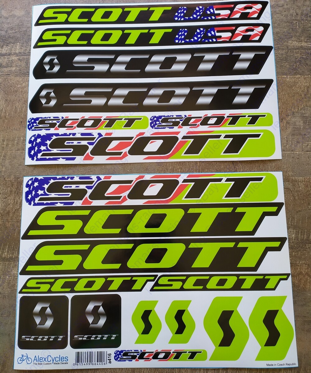 MTB BMX SCOTT USA Scale Spark Cross Mountain Bicycle Frame Decals ...