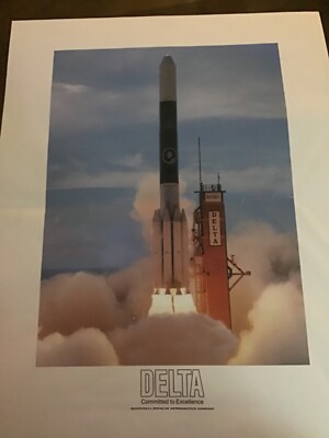 Poster Space delta rocket launch 20” x 16” | eBay
