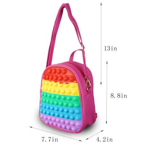 Pop It Backpack For Girls, Pop it Purse or bag for kids with adjustable ...