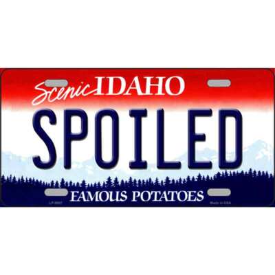Spoiled Idaho Novelty Metal License Plate Tag LP-9887 | eBay