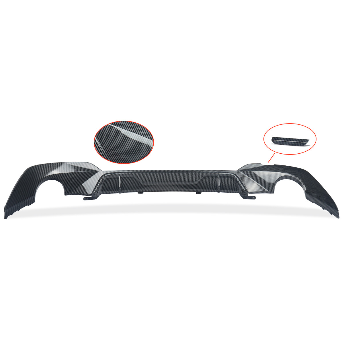 Rear Bumper Diffuser ABS Carbon Look For 19-Up BMW G20 330e 330i | M ...