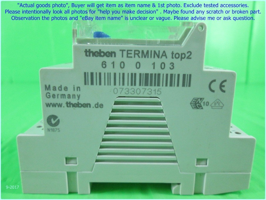 THEBEN TR610 top2, time Switch DIGITAL Timer as photo, sn:xxxx, Used ...