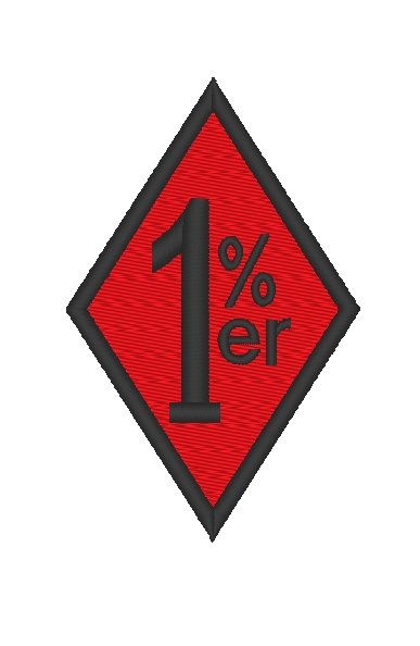 1%ER MC Outlaw One Percenter Biker Nomad MC Diamond Sew on Patch 2.25 ...