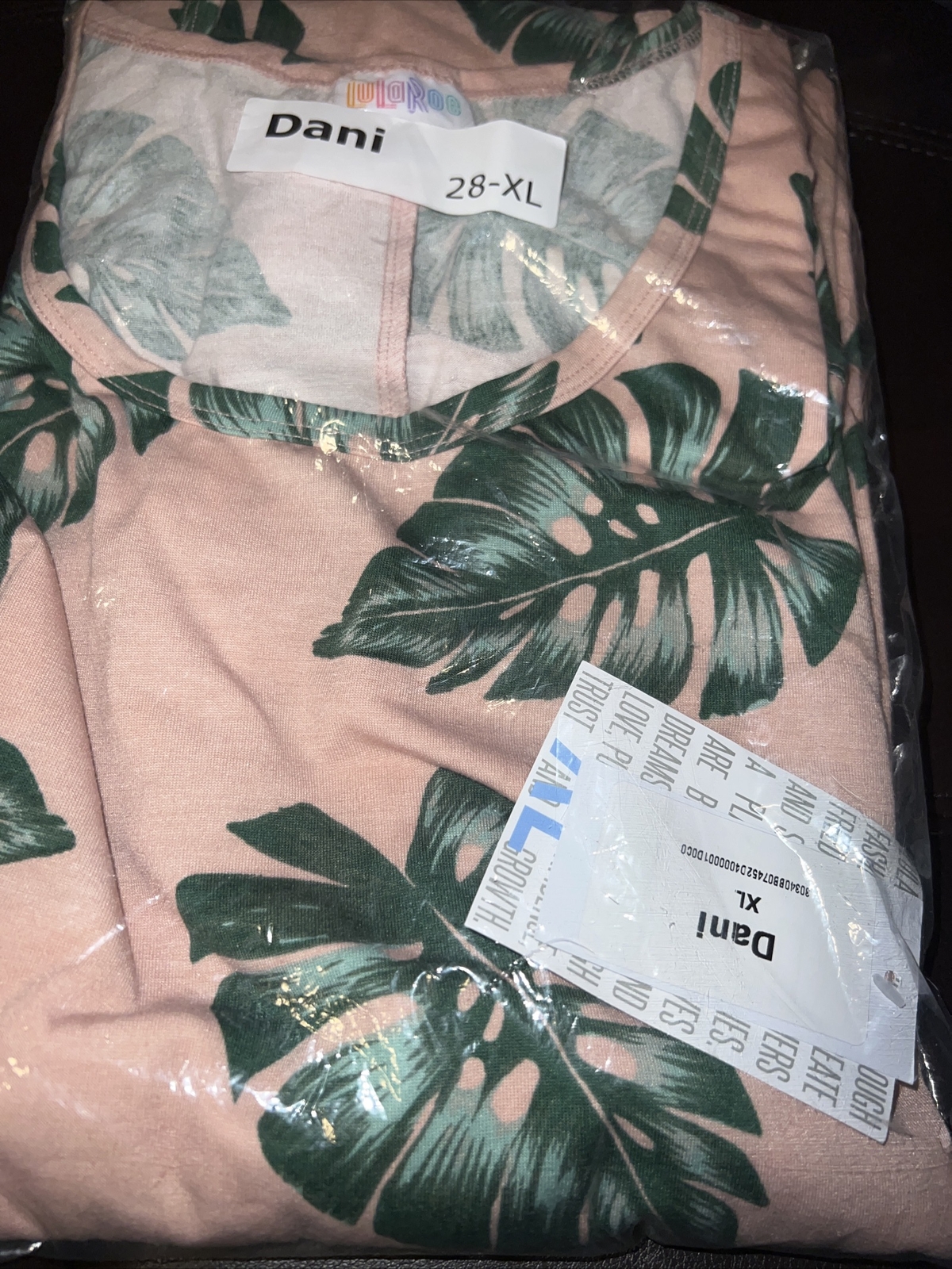 Lularoe Dani Pink Green Tropical Palms🦄 Long Maxi Hawaii XL 14/16 16/18 ...