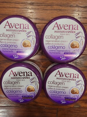 4 PACK AVENA COLLAGEN REGENERATION CREAM 6.7 FL OZ EACH SOFTENS ...