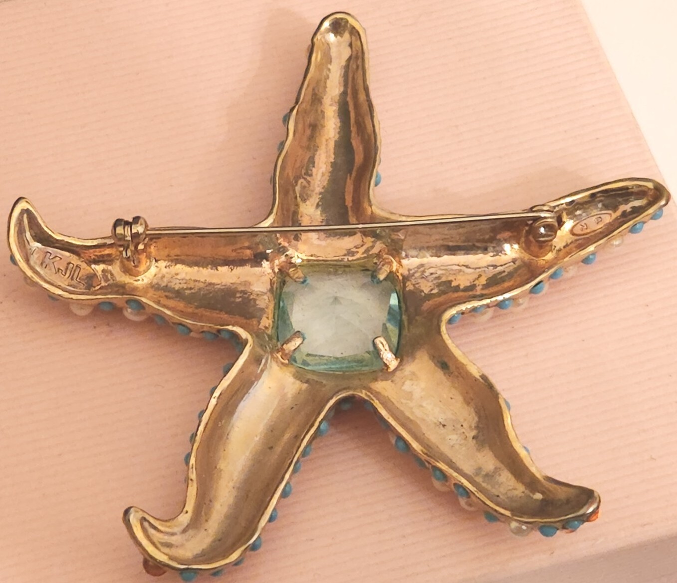 KENNETH JAY LANE KJL Starfish Pin Brooch + Earrings Set Gold tone ...