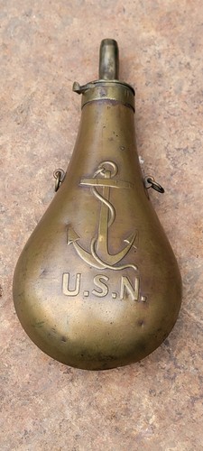 N.P. AMES "Fouled Anchor" US Navy Powder Flask 1843,US MEXICAN WAR | eBay
