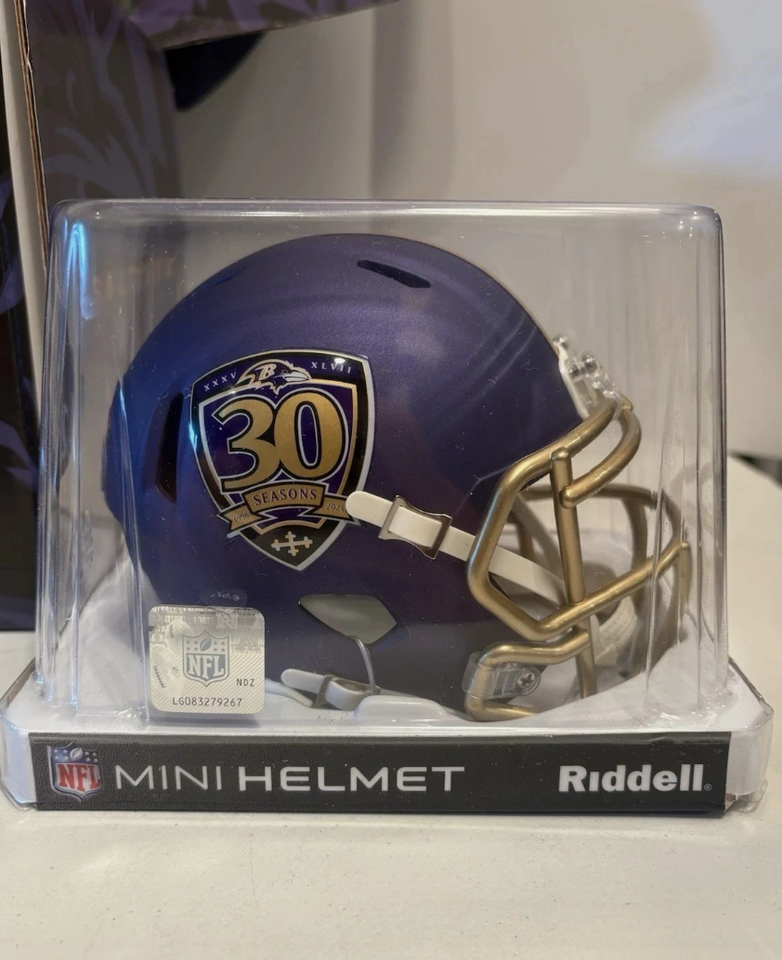 Baltimore Ravens 2025 PSL Owner 30th Season Gift Box Mini-Helmet Plus ...