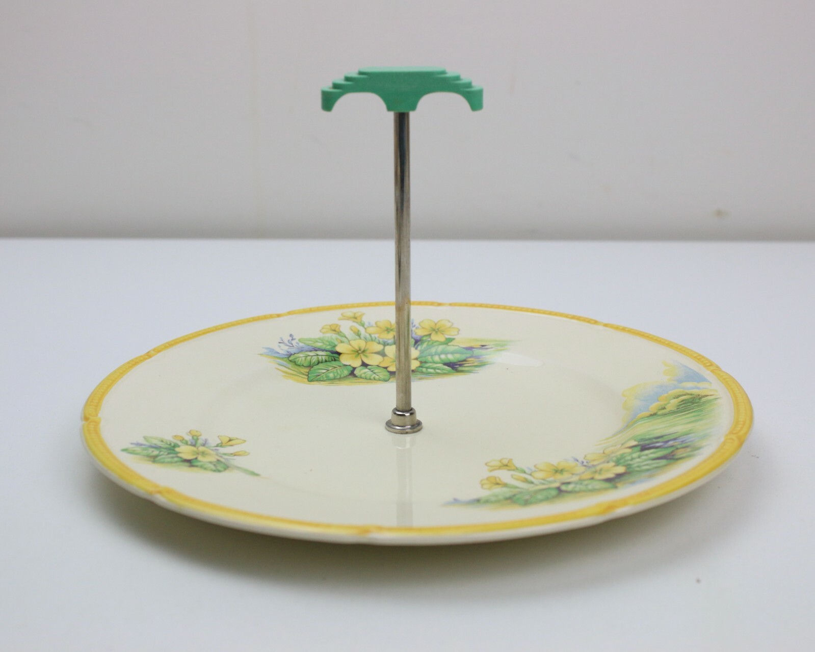 Art Deco Vtg Burleigh Ware Athlone 83858 Cake / Sandwich Serving Plate ...
