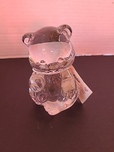 June Fenton art glass birthday stone teddy bear paperweight sculpture ...