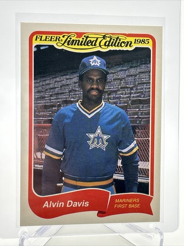 1985 Fleer Limited Edition Alvin Davis Rookie Card #7 NM-MT FREE ...