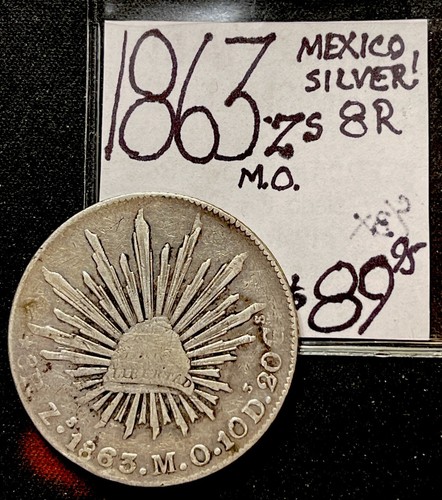 1863 Z’s M. O. Mexico 8 reales Silver World Coin. ENN Coins | eBay