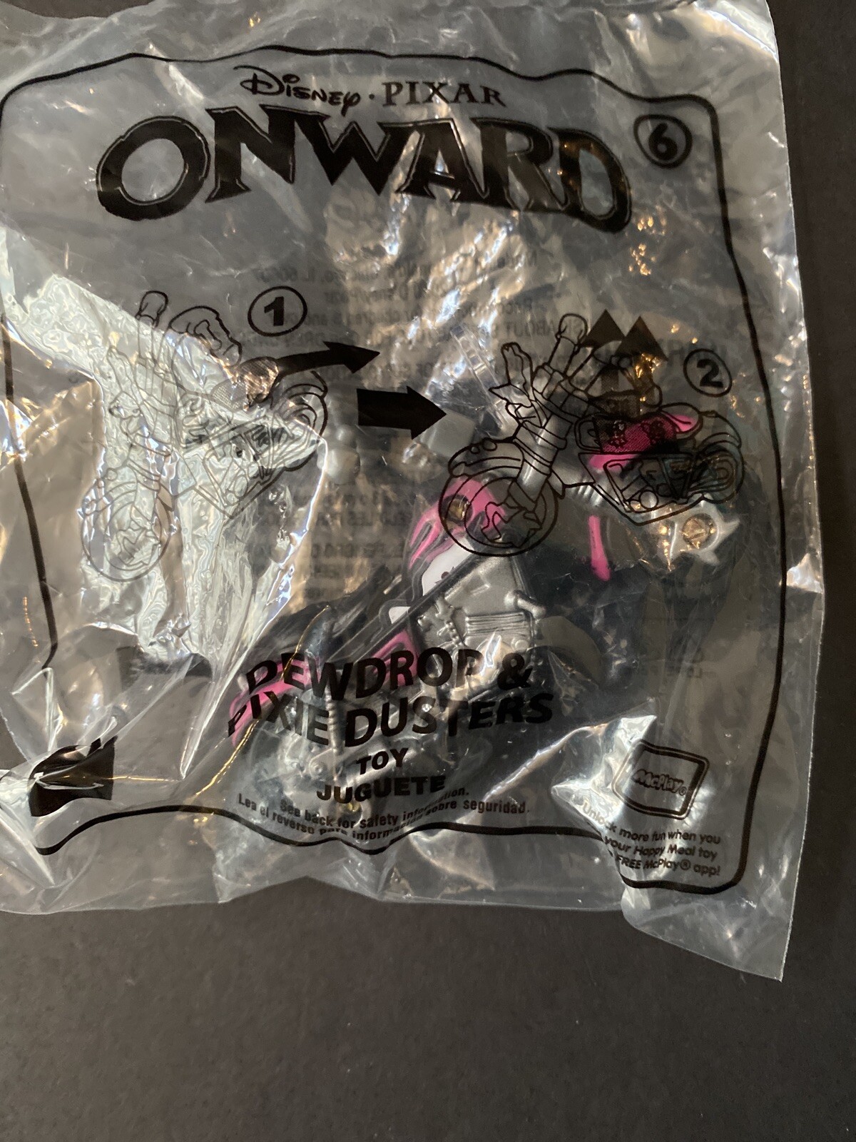 McDonald’s Disney Pixar Onward Dewdrop & Pixie Dusters Toy 6 Motorcycle ...