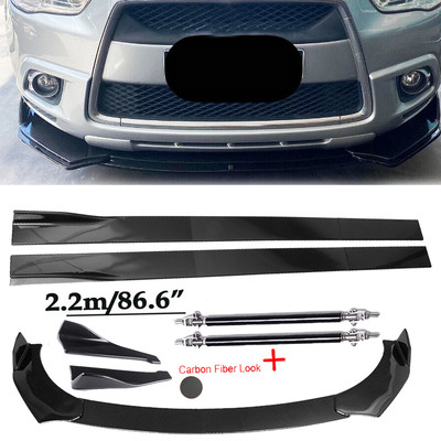Front Lip Chin Bumper Body Kits 86.6" Side Skirt For Mitsubishi ASX ...