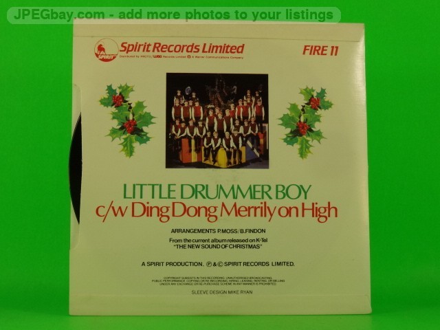 MANCHESTER BOYS CHOIR LITTLE DRUMMER BOY (PICTURE SLEEVE) (6) (137) 7 ...