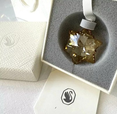 SWAROVSKI BRAND NEW 2024 Christmas Crystal Star Ornament Gold 5692663 ...