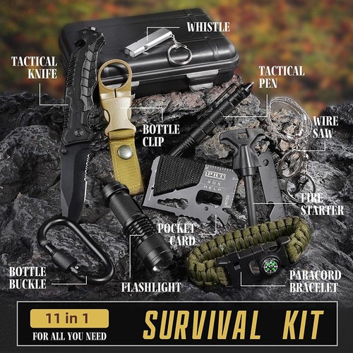 Survival Kit Gifts for Men Husband Emergency Survival Gear and ...