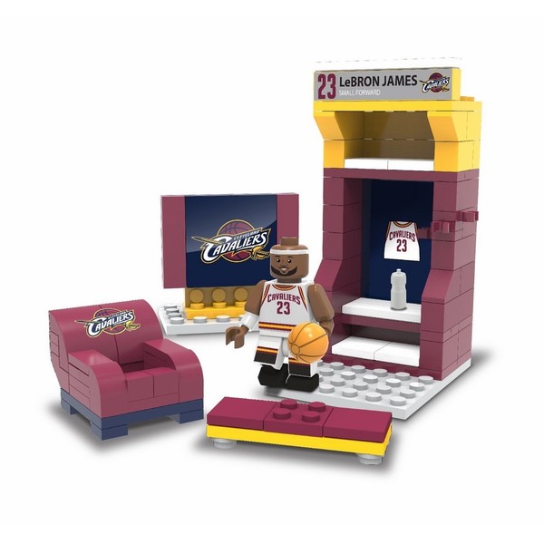 Lebron James NBA C3 Lego Locker Room Set 63 Pcs Cleveland Cavaliers for ...