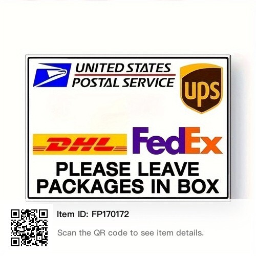 DURABLE IRON "PLEASE LEAVE PACKAGES IN BOX" SIGN 8 X 12 INCHES | eBay