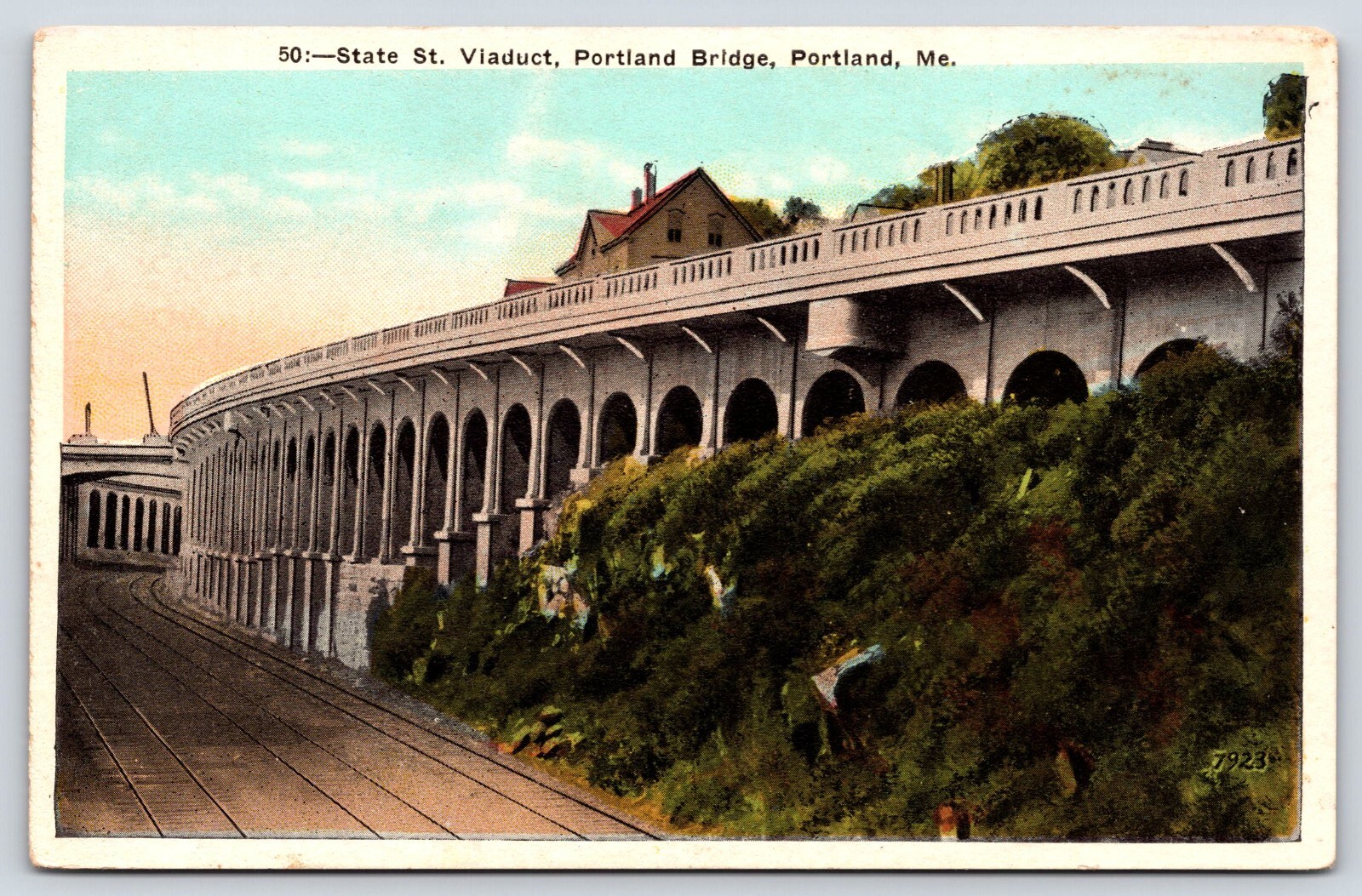 Maine Portland State St. Viaduct Portland Bridge Vintage Postcard | eBay