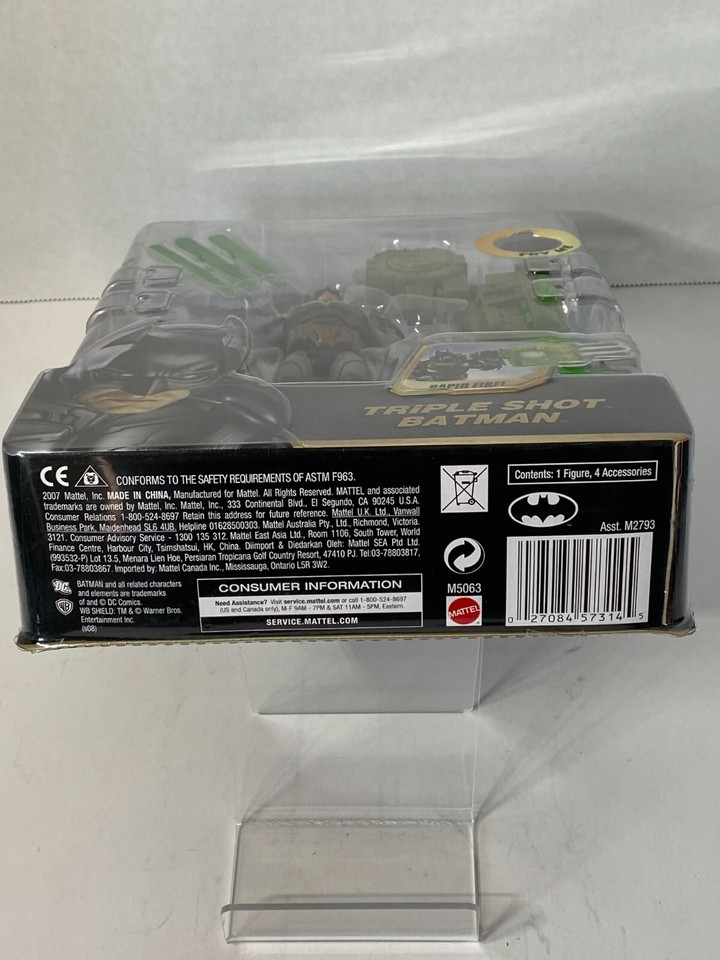 Batman The Dark Knight Mattel Power Tek TRIPLE SHOT BATMAN Figure NEW ...