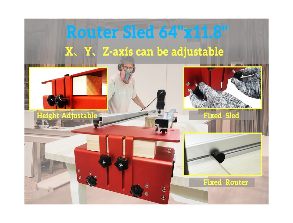 Router Sled,3 Axis Adjustable,Slab Flattening Mill,Slab Jig-Restricted ...