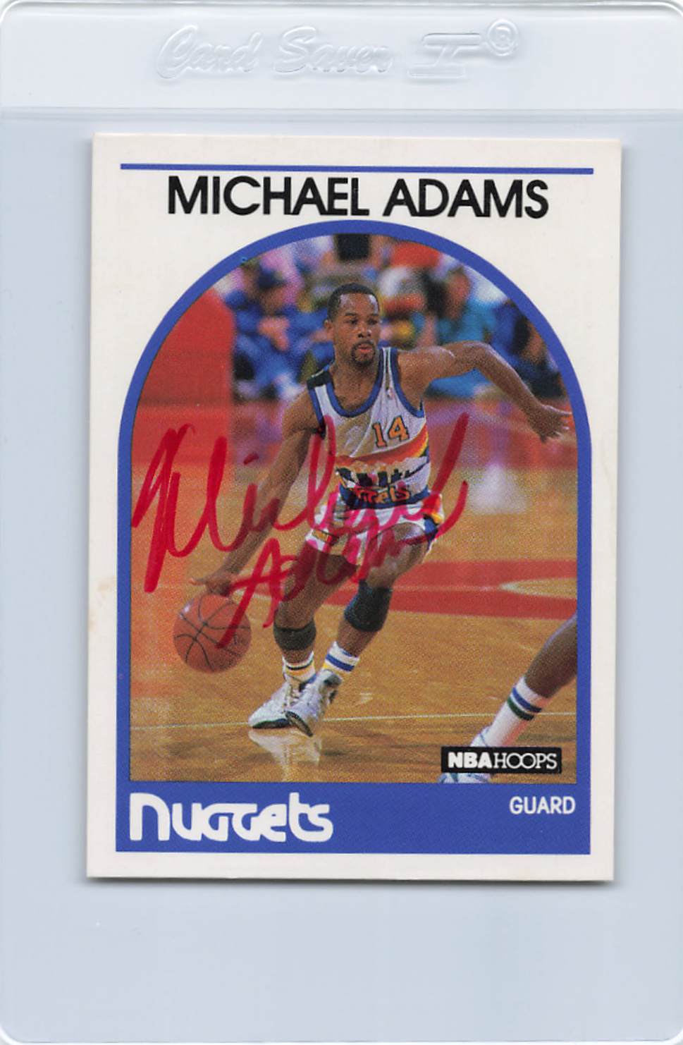 1989/90 Hoops #52 Michael Adams Nuggets Signed Auto *J9040 | eBay