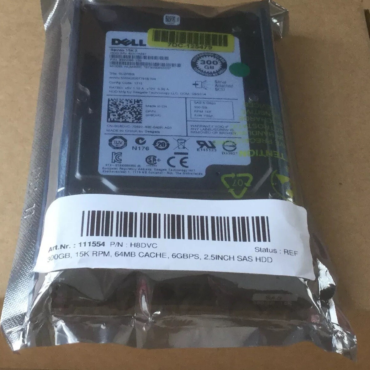 H8DVC 0H8DVC Dell Server ST9300653SS 9SW066-150 2.5" 300GB 15K 6G SAS ...