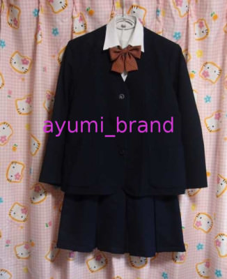 E109 ^_^ Japanese SchoolGirl Uniform Blazer Set. Good Cond.! Navy | eBay