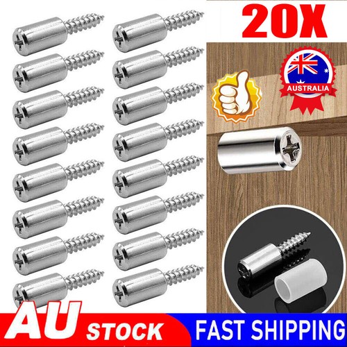 20Pcs Self-Tapping Screws Cabinet Laminate Screw Pegs With Non-Slip ...